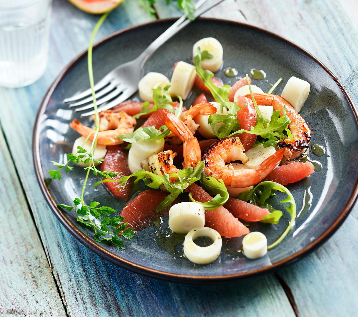 Recette Salade de crevettes aux cœurs de palmier | Santé Magazine