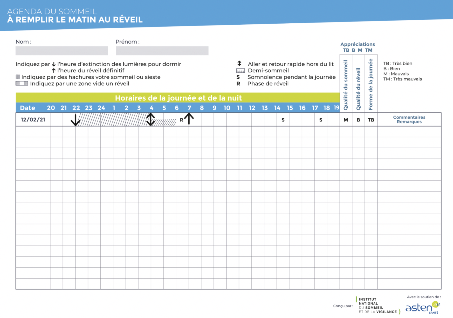 Qu’est-ce qu’un agenda du sommeil ? Comment le remplir correctement ...