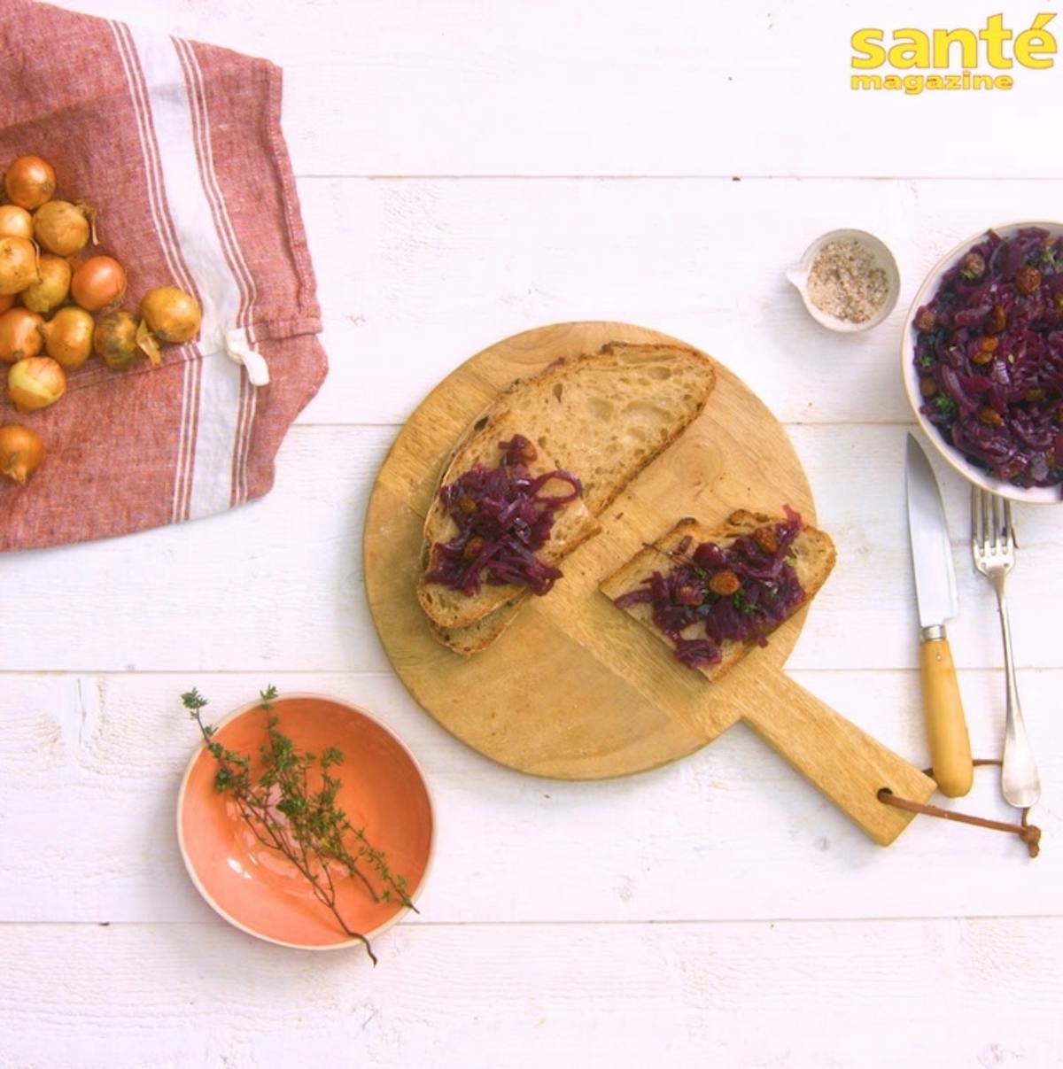 Recette Recette d'oignons confits aux raisins secs en vidéo | Santé ...